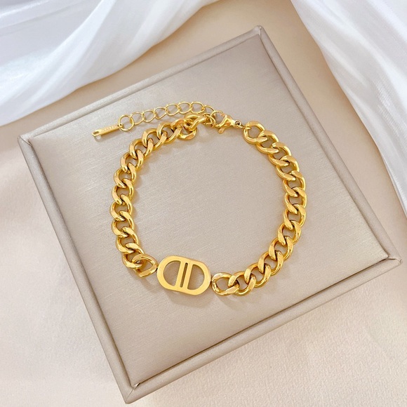 Jewelry | Luxury Style Elegant Double D Gold Chain Bracelet | Poshmark